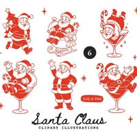 Santa Snoozing Svg Png: Cute Minimalist Design for Holiday Crafts - Etsy
