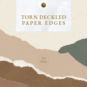 Torn Edges, Deckled Rough Paper Tears, Collage PNG Clipart, Old ...