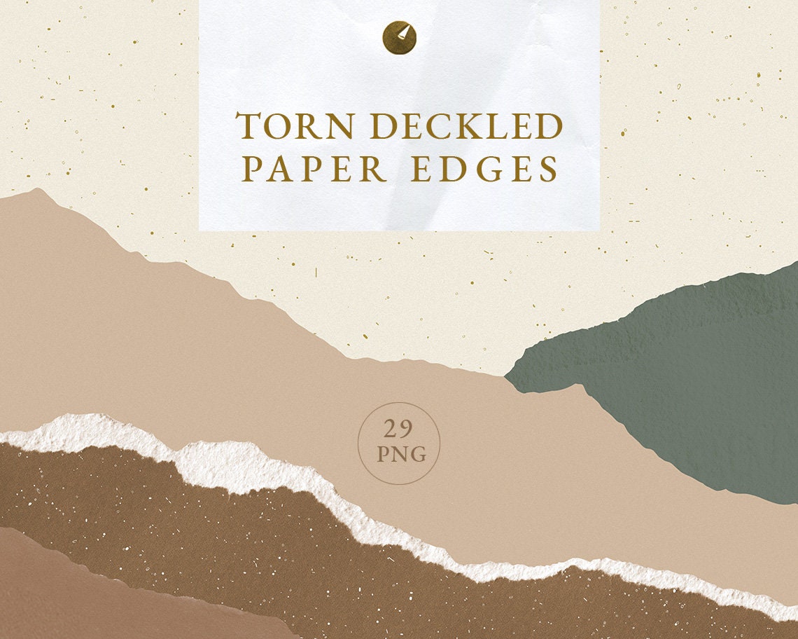 Torn Edges, Deckled Rough Paper Tears, Collage PNG Clipart, Old ...