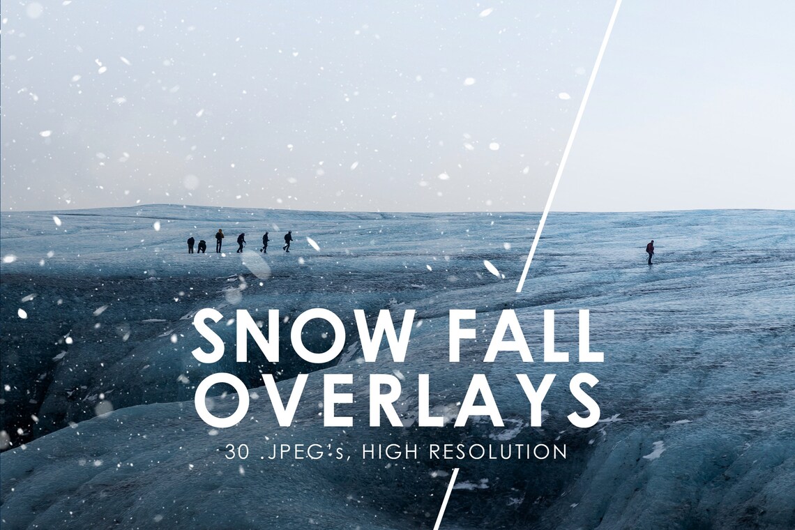 Realistic Snow Photo Overlays - Photoshop Overlay - Snow Effect for ...