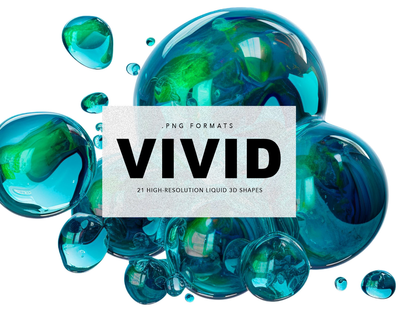 Liquid Vivid 3D Blobs, Trendy 3D Shapes, Retro Futurist Abstract Shapes ...