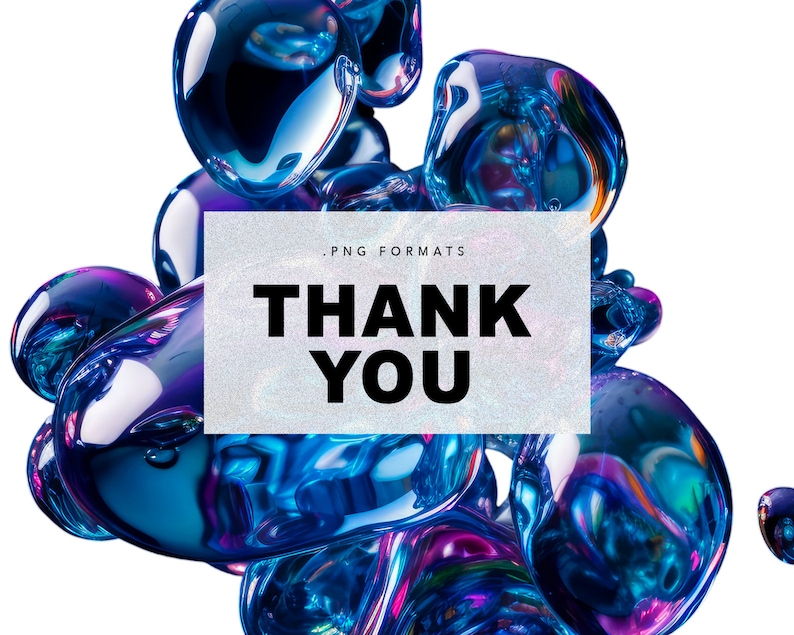 Liquid Vivid 3D Blobs Trendy 3D Shapes Retro Futurist - Etsy