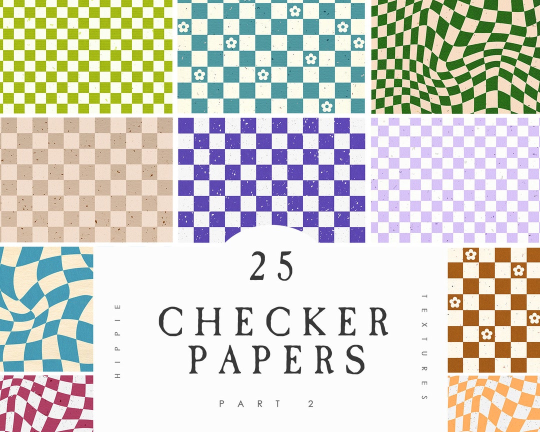 Retro Checkered 70s 90s Chess Papers, Hippie Retro Checker Patterns ...