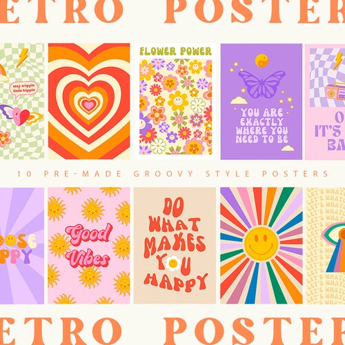 Retro Groovy 70s Print Groovy Poster Retro Print Vintage - Etsy