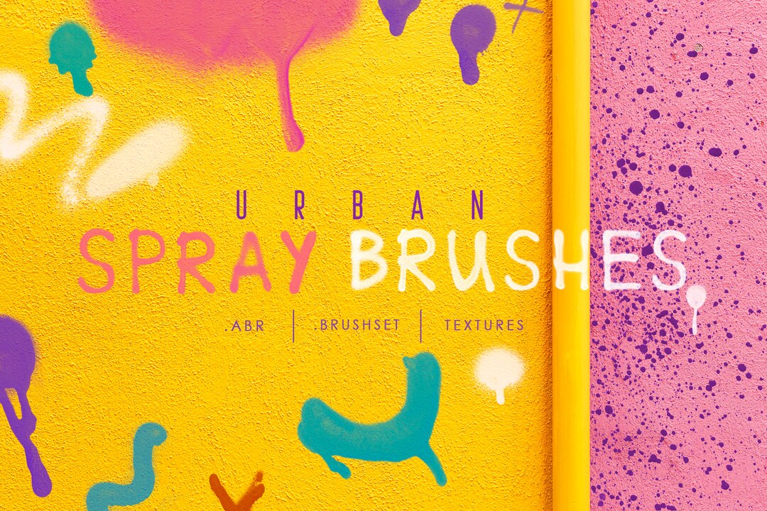 Procreate Photoshop Urban Spray Brushes, Spray Alphabet Clipart ...