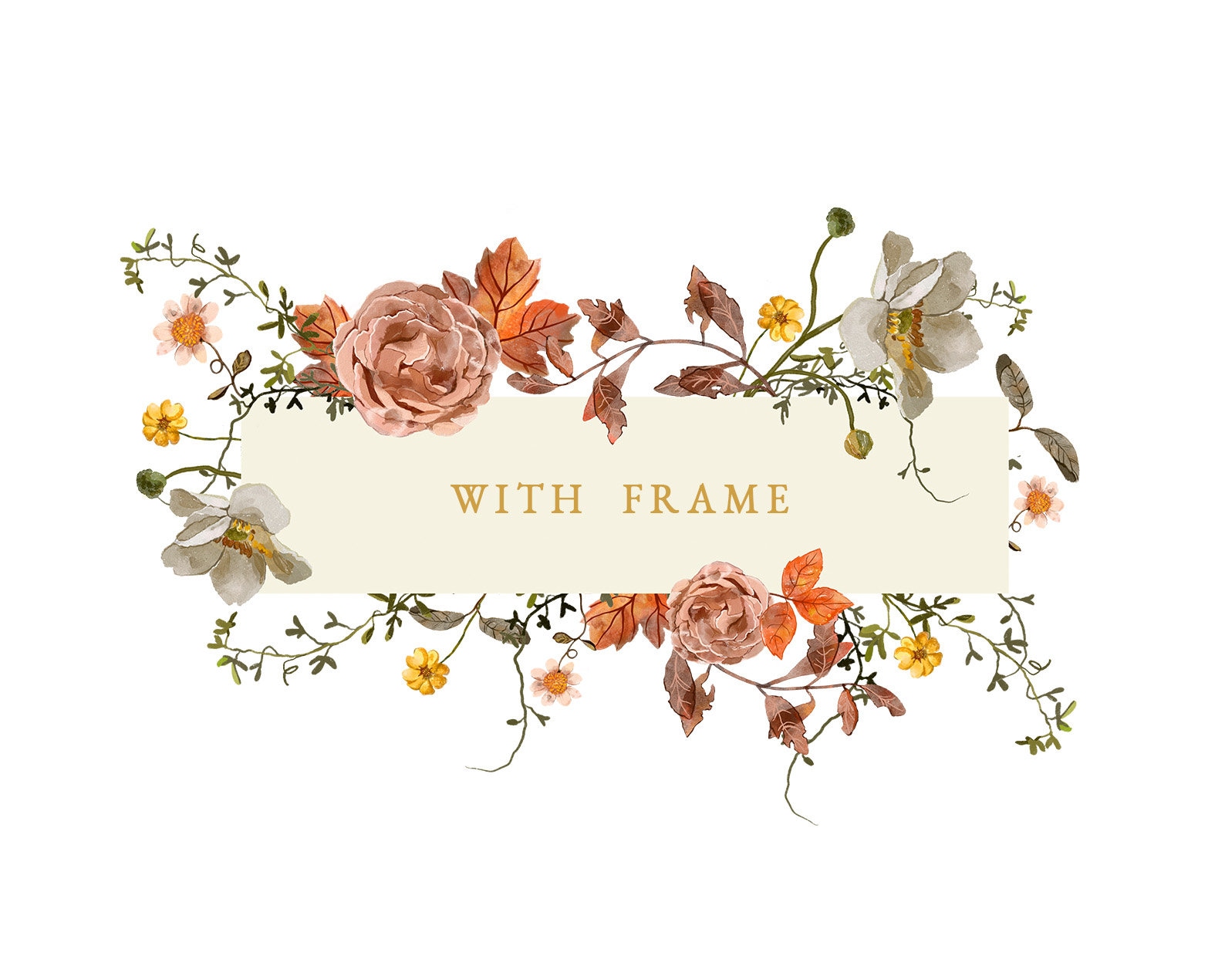Autumn Watercolor Frame Clipart Frame Clipart Watercolor - Etsy