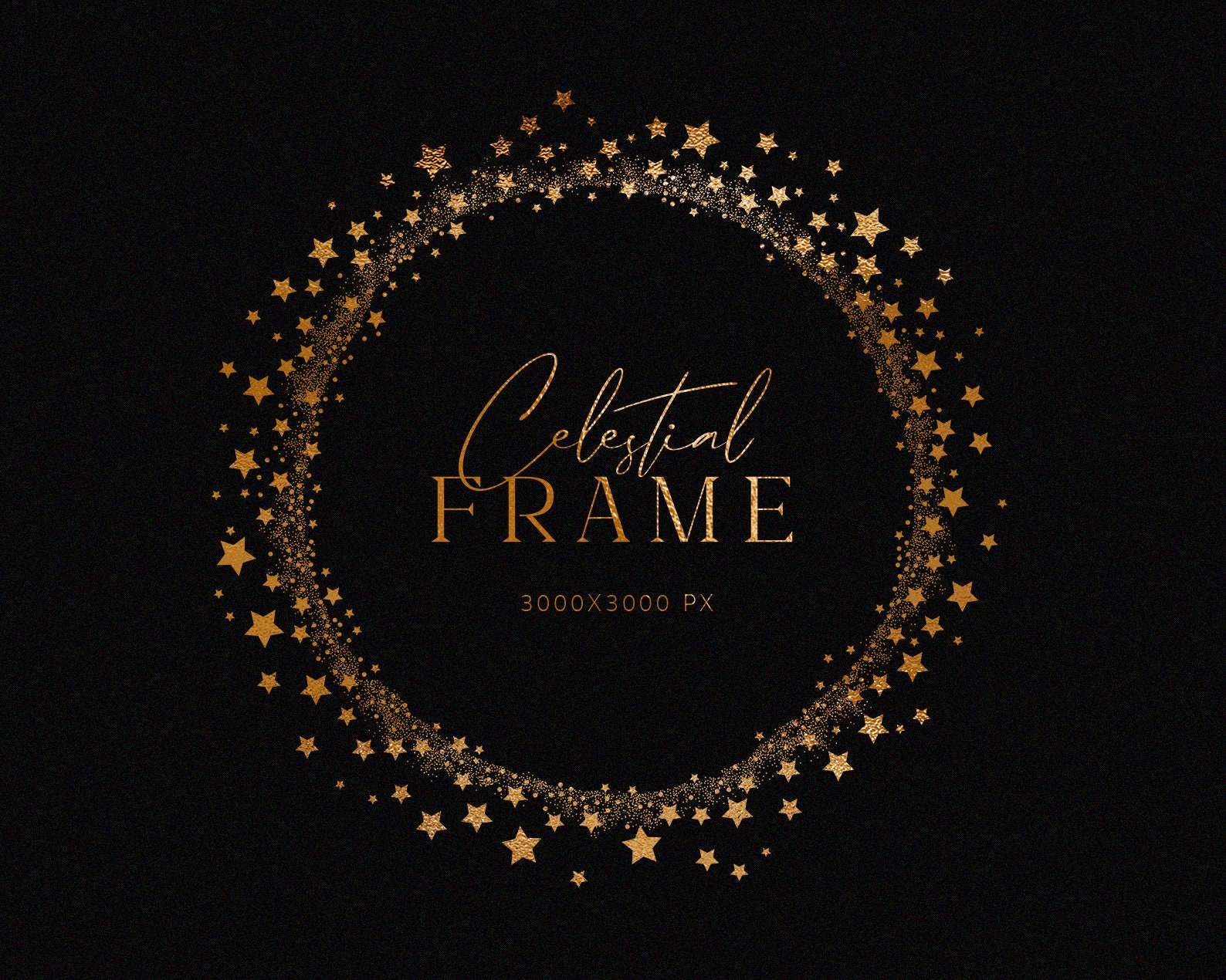 Stars Sparkles Circle Frame SVG, Celestial Round Frame SVG, Galaxy ...