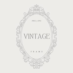 5 Vintage Baroque Frames SVG - Wedding Monogram Frame - Chinoiserie ...