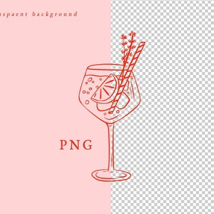 Aperol Spritz Clipart SVG - Aperol Spritz Drink Illustration - Custom ...
