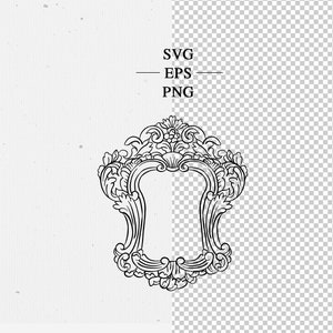 Baroque Vintage Frame SVG, Victorian Old Frame, Wedding Frame - Etsy