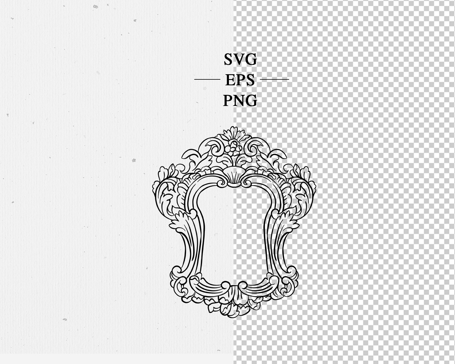 Baroque Vintage Frame SVG Victorian Old Frame Wedding Frame - Etsy