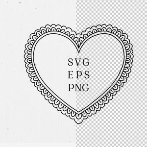 Baroque Vintage SVG Wedding Frames - Heart Frames for Cricut - Wedding ...