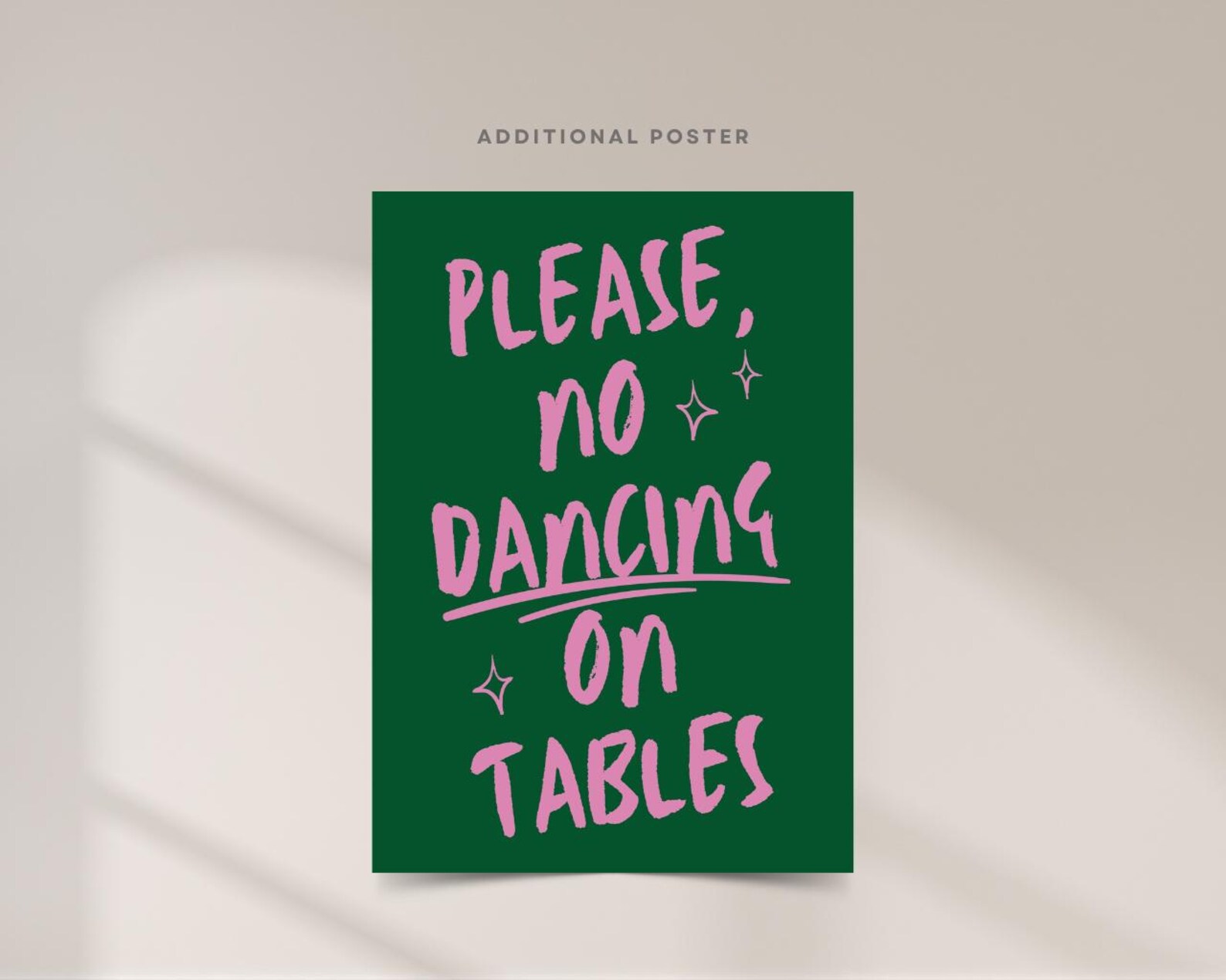 Trendy Please No Dancing on Tables Print, Disco Ball 70s Art Wall Art ...