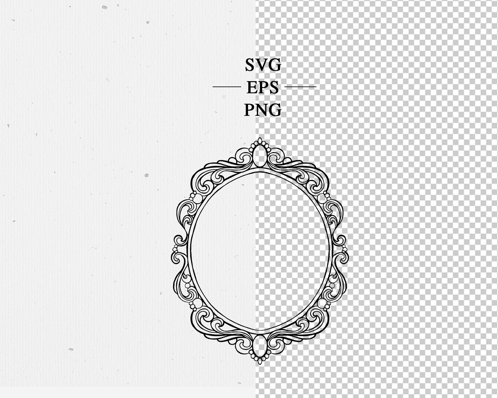 Baroque Vintage Frame SVG Victorian Old Frame Wedding Frame - Etsy