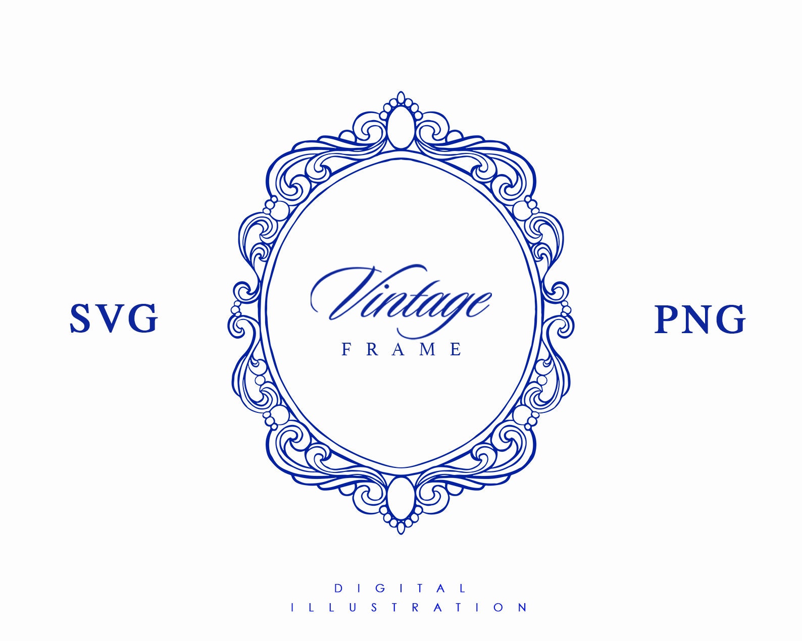 Baroque Vintage Frame SVG Victorian Old Frame Wedding Frame - Etsy