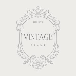 5 Vintage Baroque Frames SVG - Wedding Monogram Frame - Chinoiserie ...