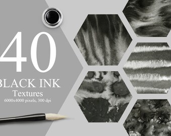 Black Ink Patterns - Etsy