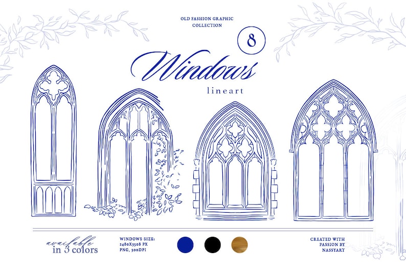 Vintage Windows SVG EPS PNG Wedding Invitation Baroque - Etsy