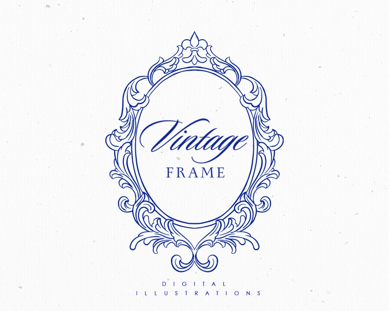 Baroque Vintage Frame SVG Victorian Old Frame Wedding Frame - Etsy