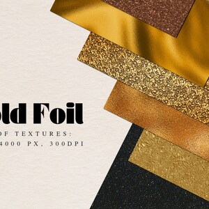 Gold Foil Glitter Metallic Digital Paper, Luxury Golden Gold Gradient ...