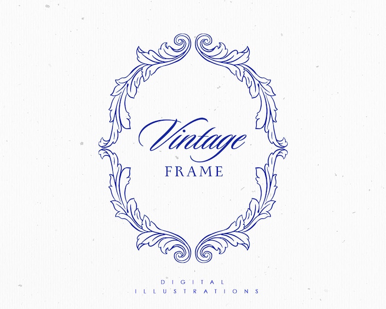 Baroque Vintage Frame SVG Victorian Old Frame Wedding Frame - Etsy