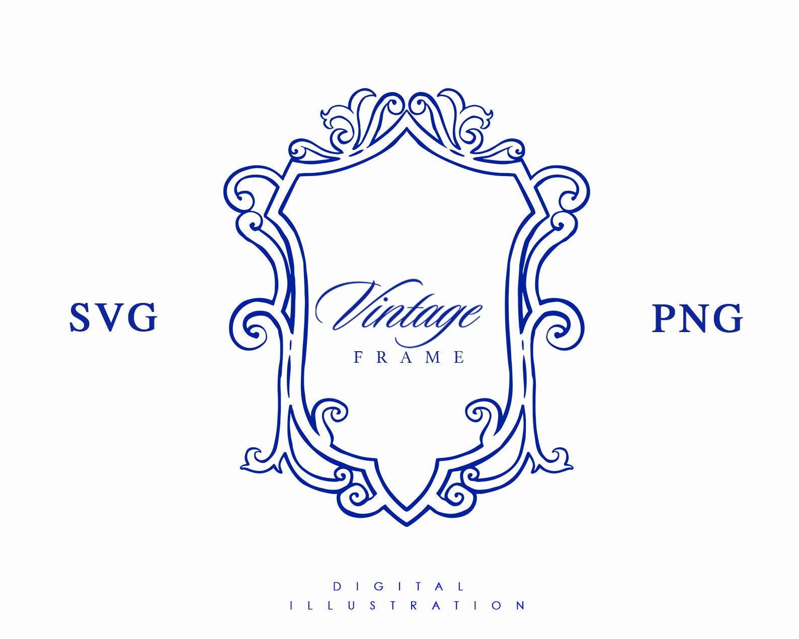 Baroque Vintage Frame SVG Victorian Old Frame Wedding Frame - Etsy