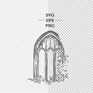 Vintage Windows SVG EPS PNG Wedding Invitation Baroque Victorian Decor ...