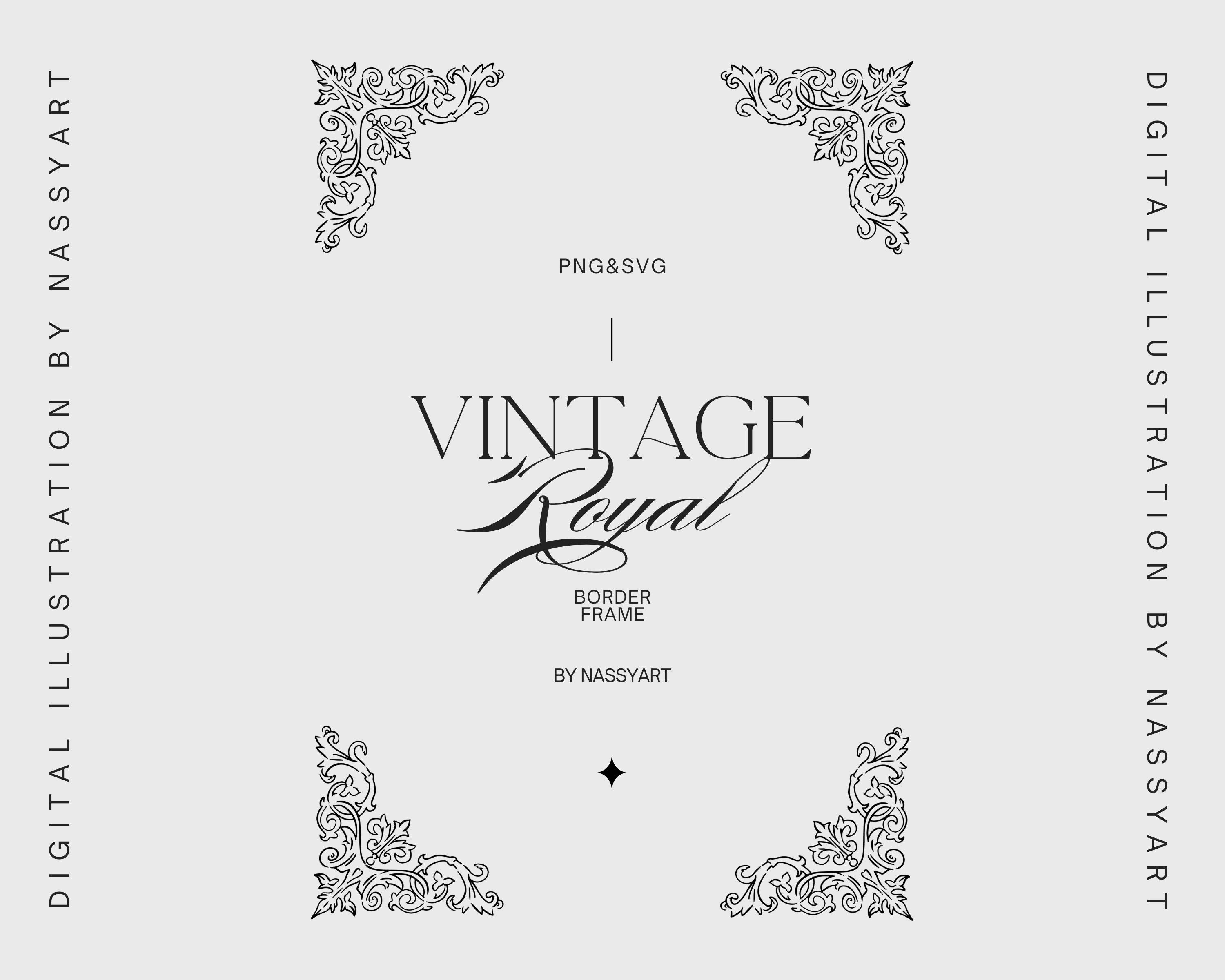 Vintage Baroque Border Frame SVG, Wedding Frame Line Art, Chinoiserie ...