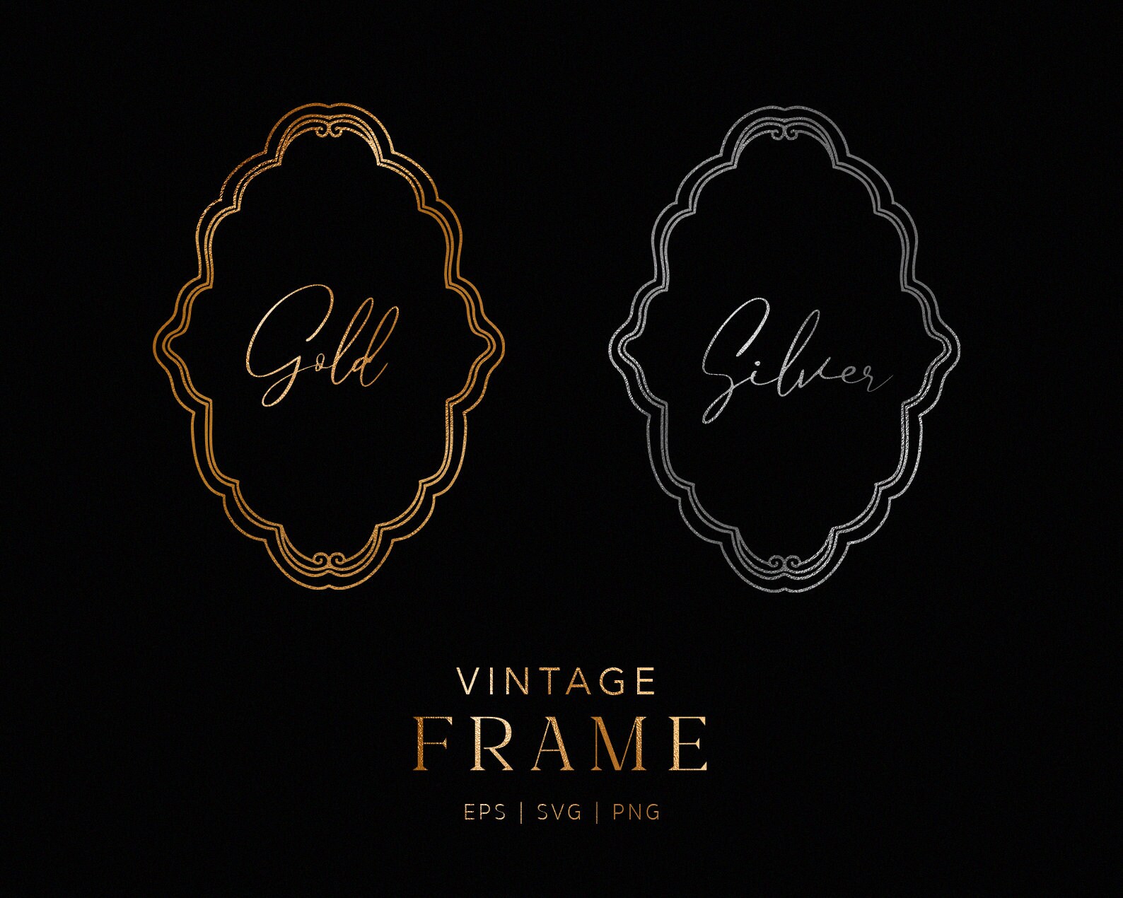 Baroque SVG Frame Vintage Oval Frame SVG Cricut Valentine's Day Crest ...