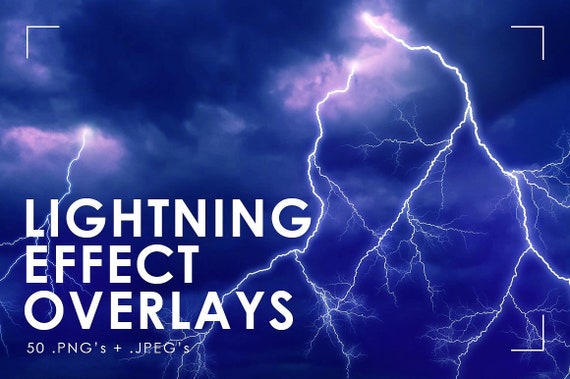 Photoshop Overlay Lightning Effect Overlays Realistic - Etsy