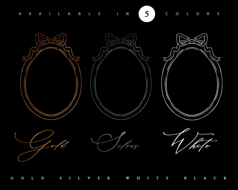 Baroque Vintage Frame EPS SVG Border Monogram Clipart Ribbon - Etsy UK