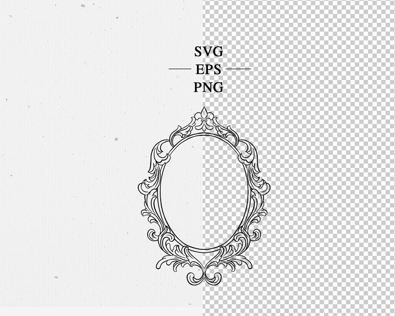 Baroque Vintage Frame SVG Victorian Old Frame Wedding Frame - Etsy