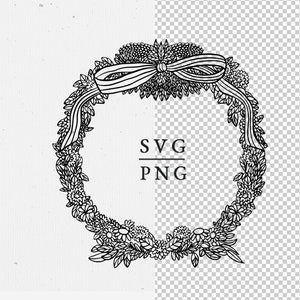 Vintage SVG Wedding Frames - Family Monogram Crest Frames - Floral ...