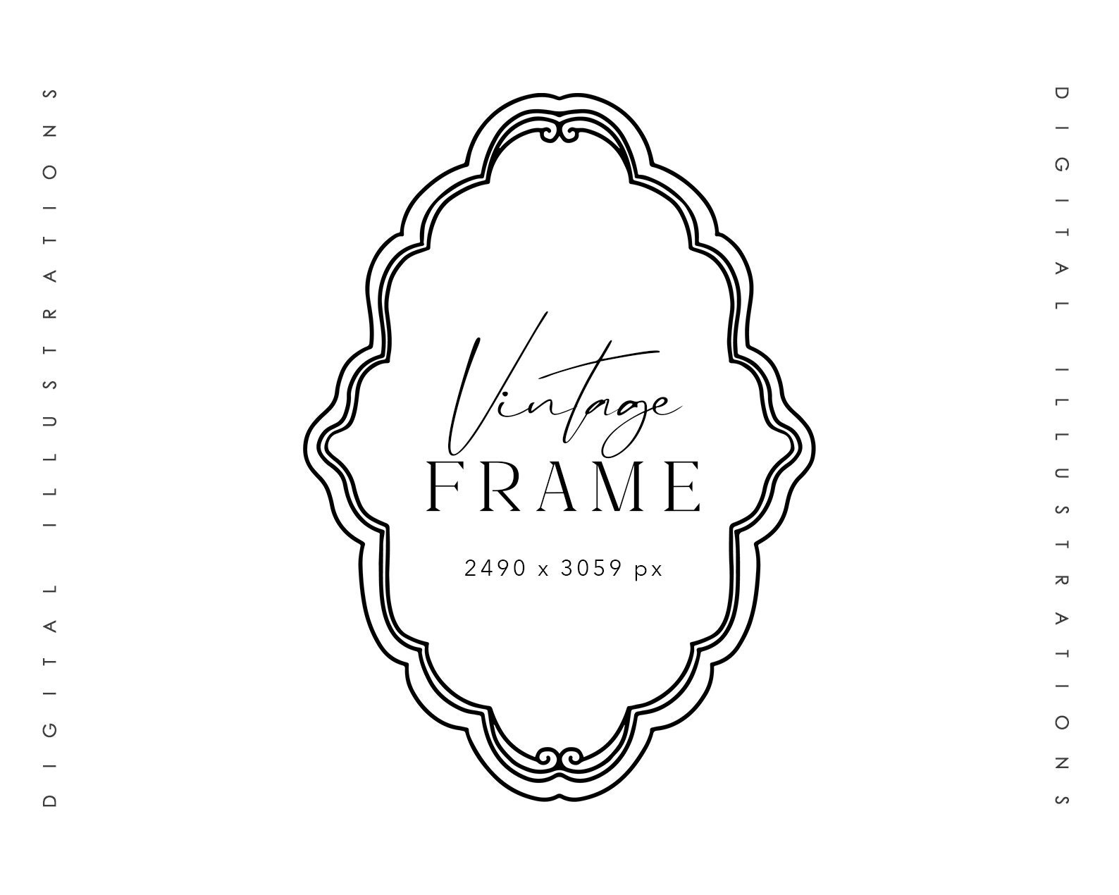 Baroque SVG Frame Vintage Oval Frame SVG Cricut Valentine's Day Crest ...