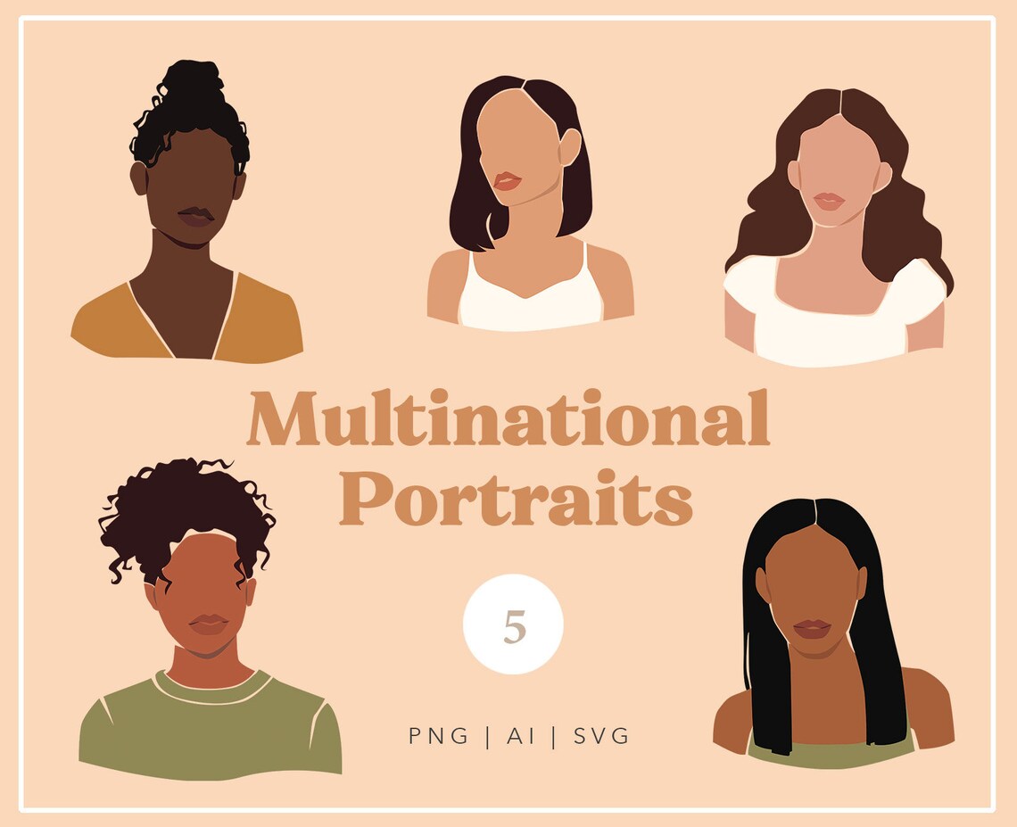 Abstract Woman Black Afro Woman SVG Clipart Earring Cards - Etsy