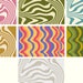Retro Groovy Wave Paper Pattern, Hippie Texture, Abstract Retro 70s 90s ...
