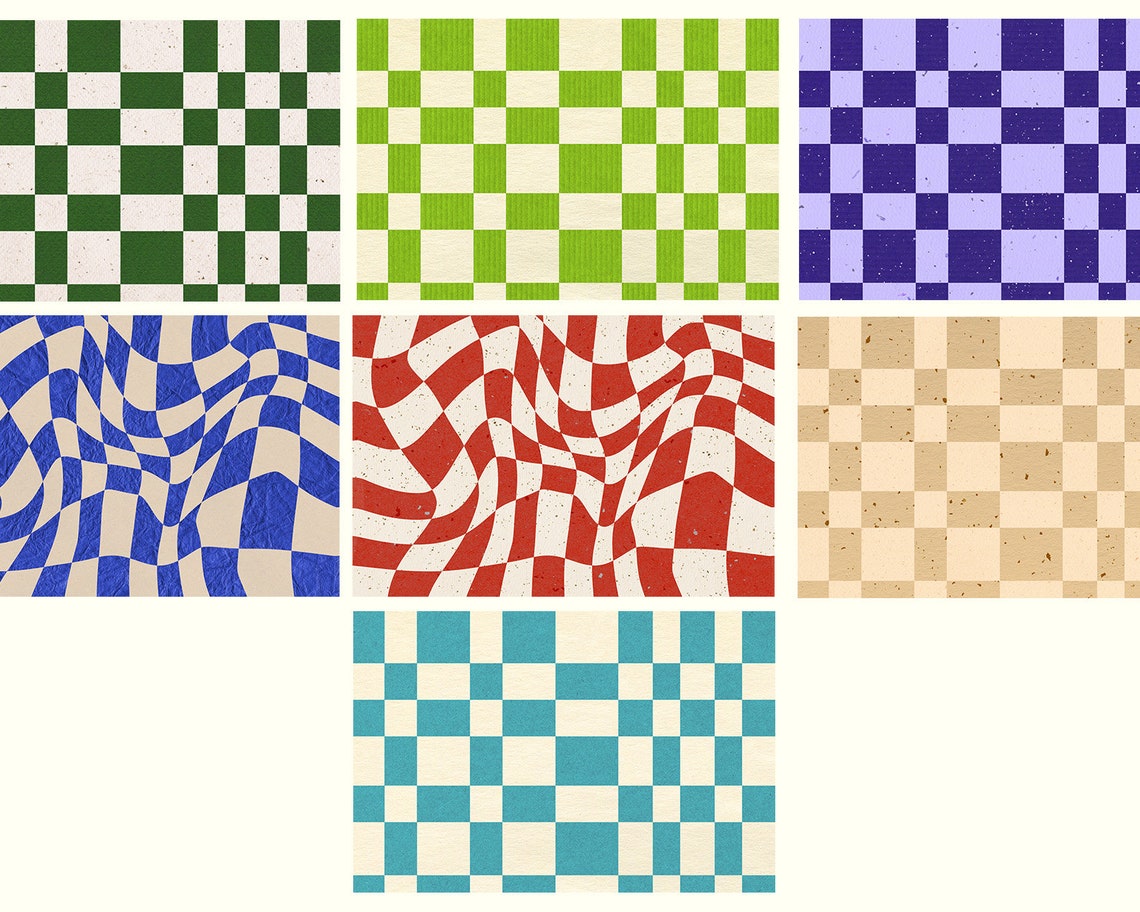 Checkered Hippie Retro Paper, Groovy Checker Patterns, Retro 70s 90s ...