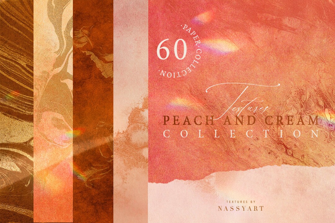 Fine Art Peachy Textures - Peachy Handmade Textures - Watercolor Craft ...