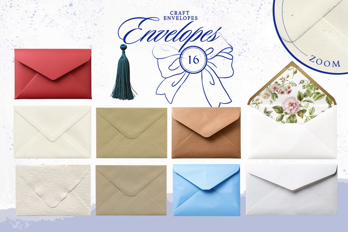 Blank Craft Envelopes Clipart Scanned Open Closed Envelopes - Etsy