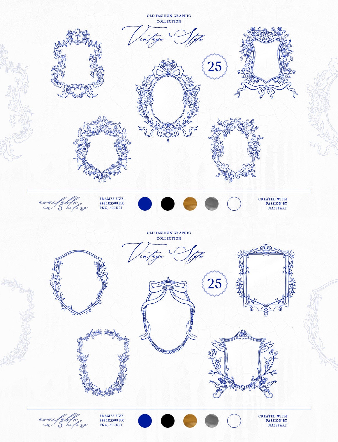 Wedding Frame Floral Crest Clipart Vintage Logo Monogram Victorian ...