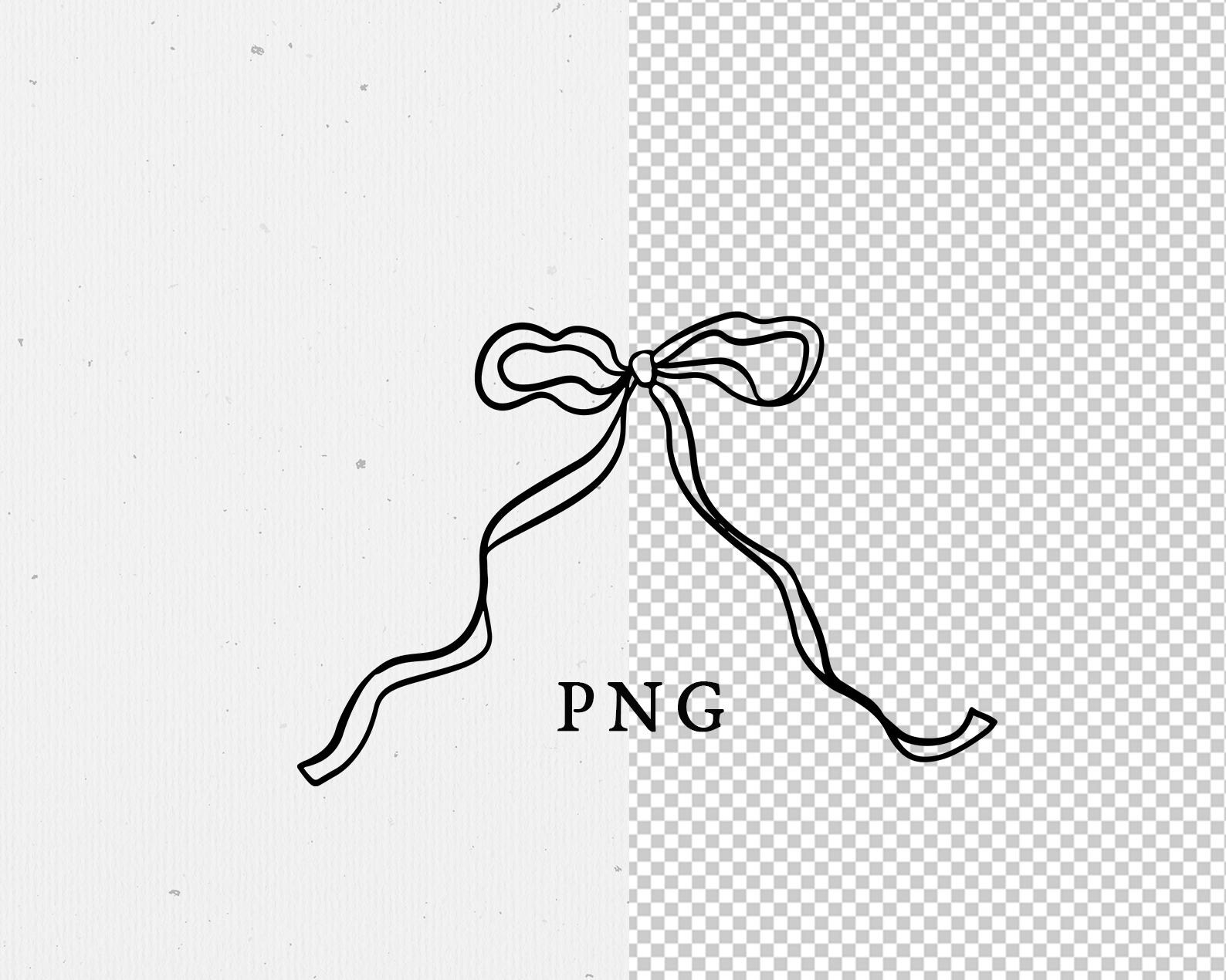 9 Ribbons Bows Hand Drawn Sketch, Whimsical Bow, Ribbon Clipart ...