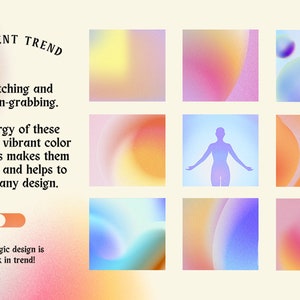 Gradient Grainy Textures - Human Aura Mental Health Art - Grainy Ombre ...