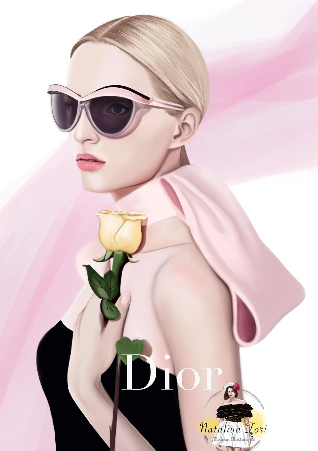 Dior/ Printable Illustration/ Fashion Illustration - Etsy