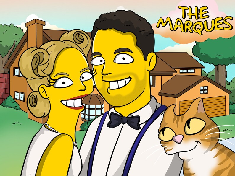 Simpsons / Simpsons Portrait / Custom Simpsons Portrait / | Etsy