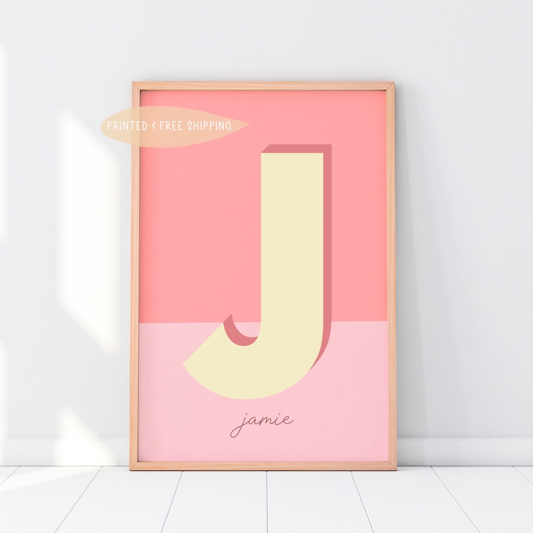 Custom Initial Prints J / Personalized Initial Prints / - Etsy