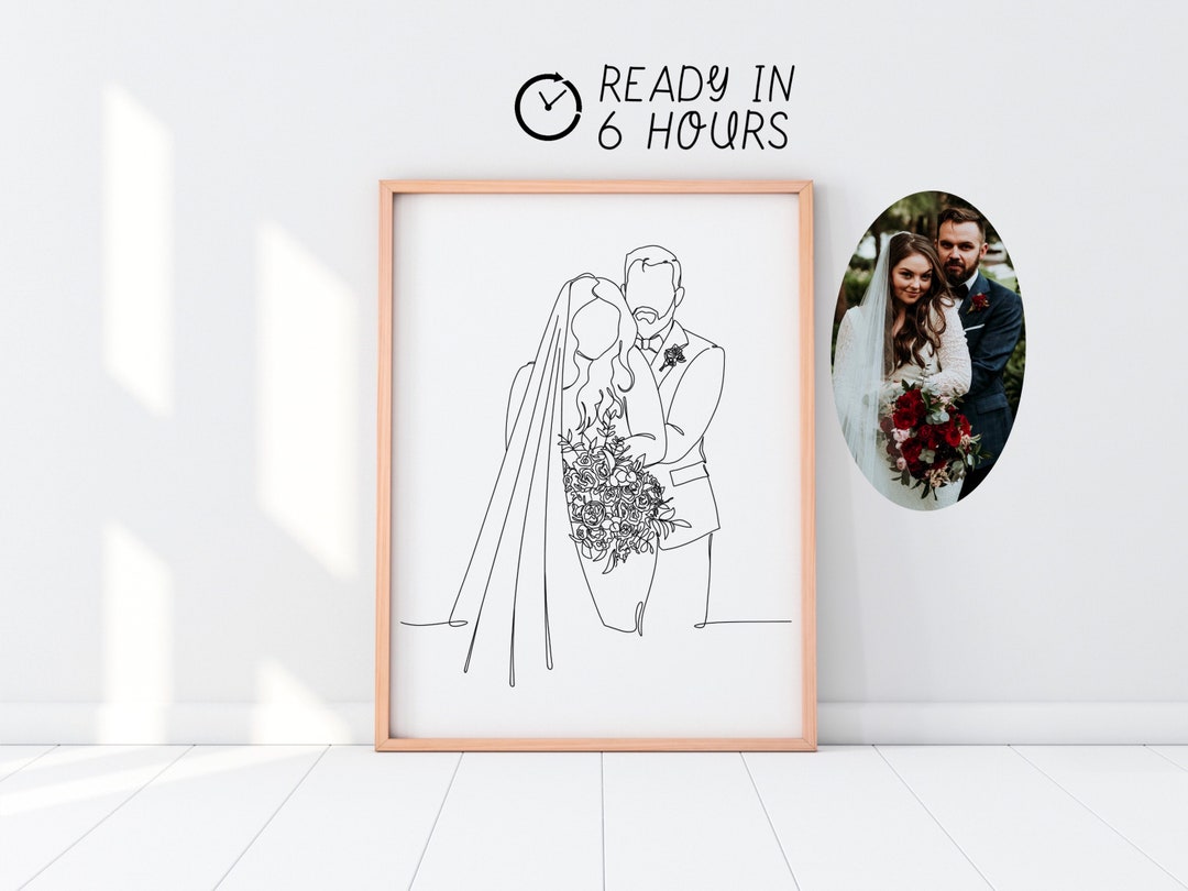 Faceless Portrait, Custom One Line Drawing Pet, Custom Line Art From ...