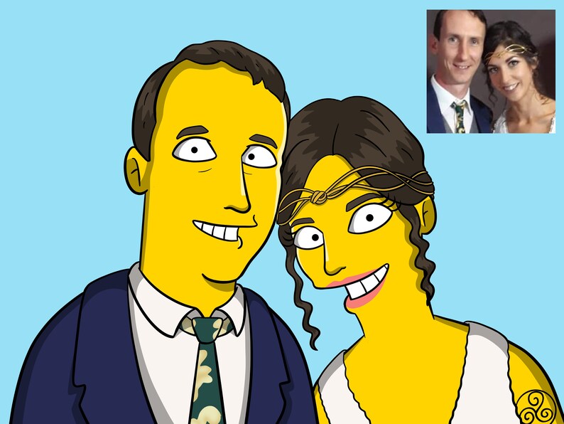Simpsons / Simpsons Portrait / Custom Simpsons Portrait / | Etsy