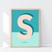 Custom Initial Prints J / Personalized Initial Prints / - Etsy