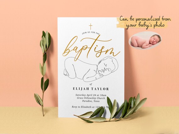 Personalized Baptism Invitation Card Multi Pack Custom - Etsy