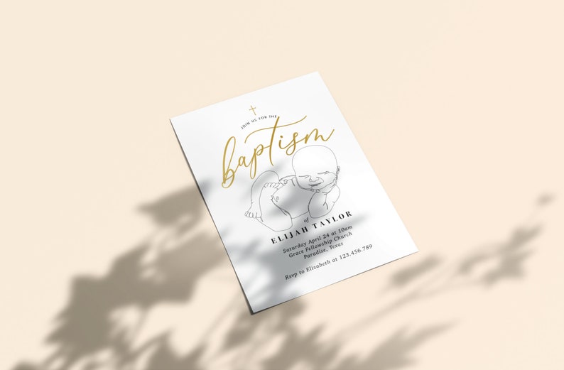 Personalized Baptism Invitation Card Multi Pack Custom - Etsy